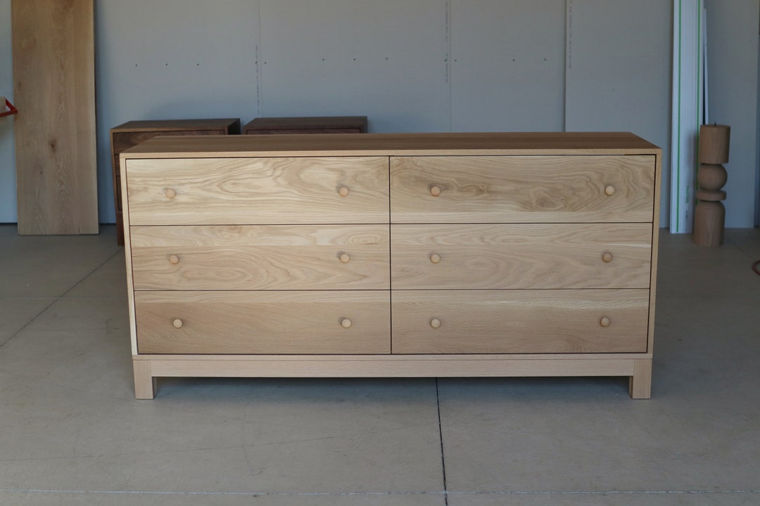 Solid White Oak Dresser - Dovetailed Soft-close Drawers, Classic ...