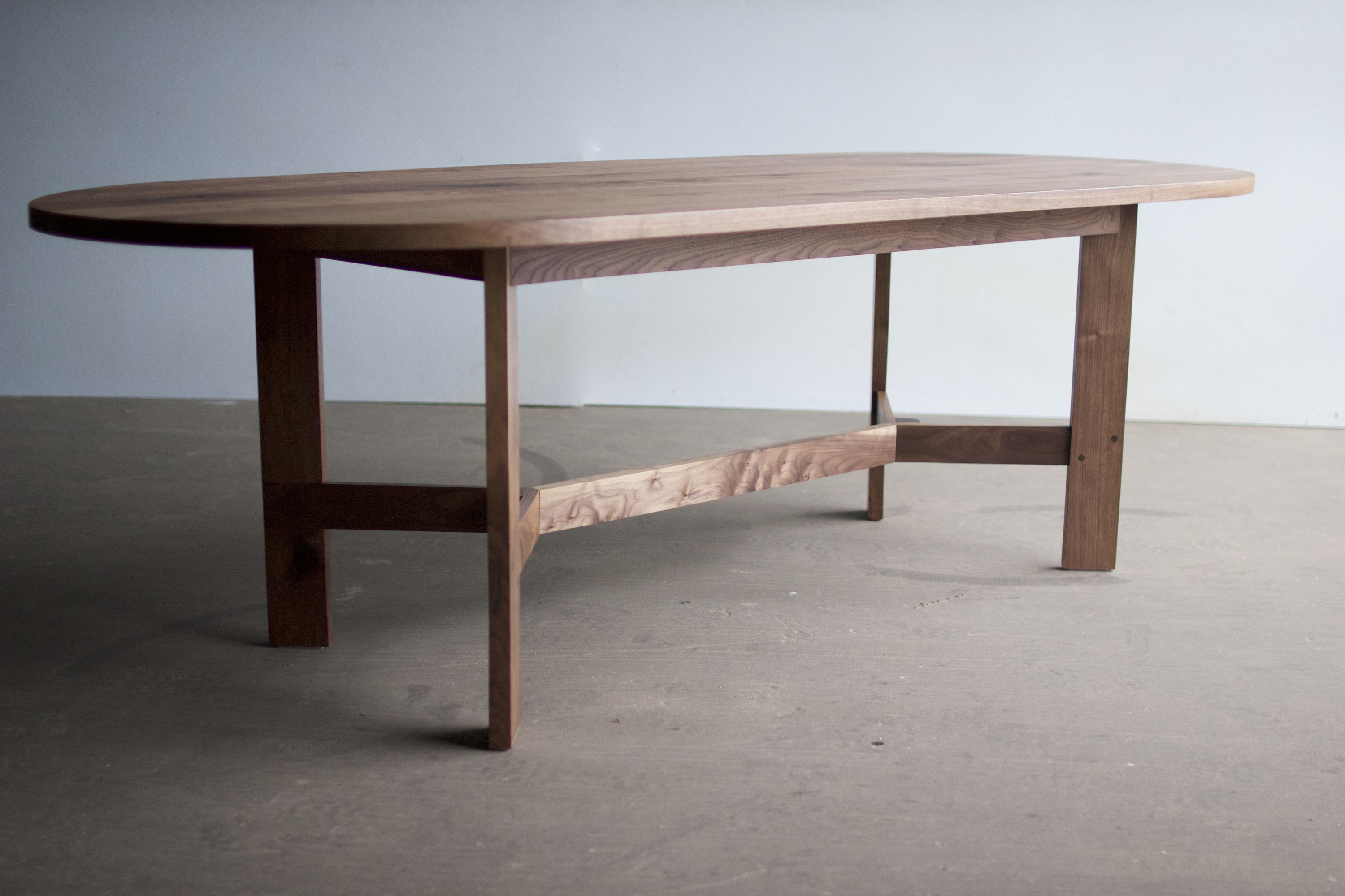 Timber-frame Dining Table Solid Walnut or White Oak, Organic Elevated ...