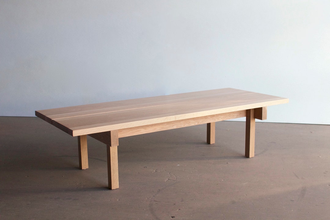 Oversized Plank Split Timber-frame Coffee Table - White Oak or Walnut ...