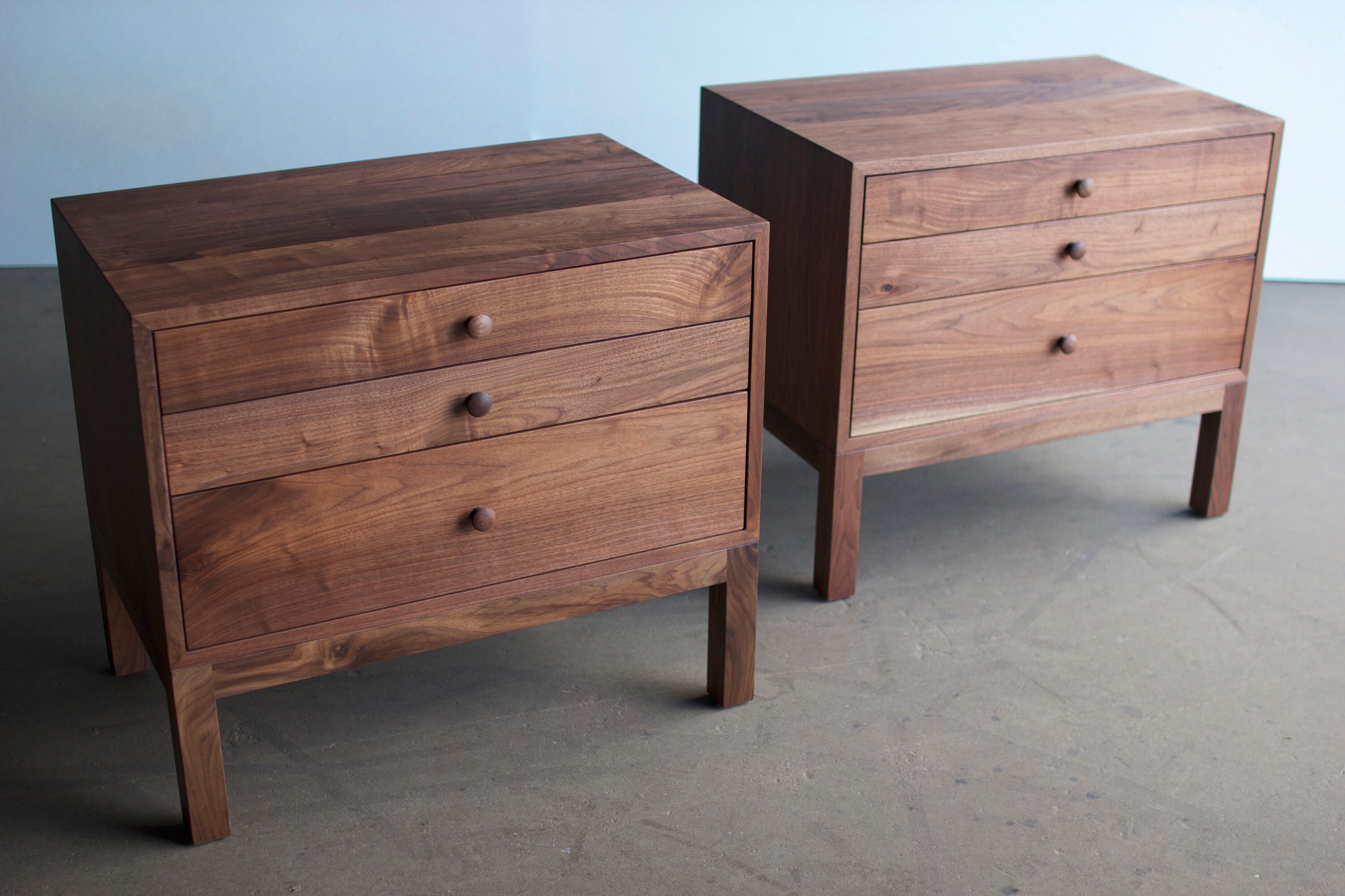 Solid Walnut Nightstand - Dovetailed Soft-close Drawers, Oversized ...