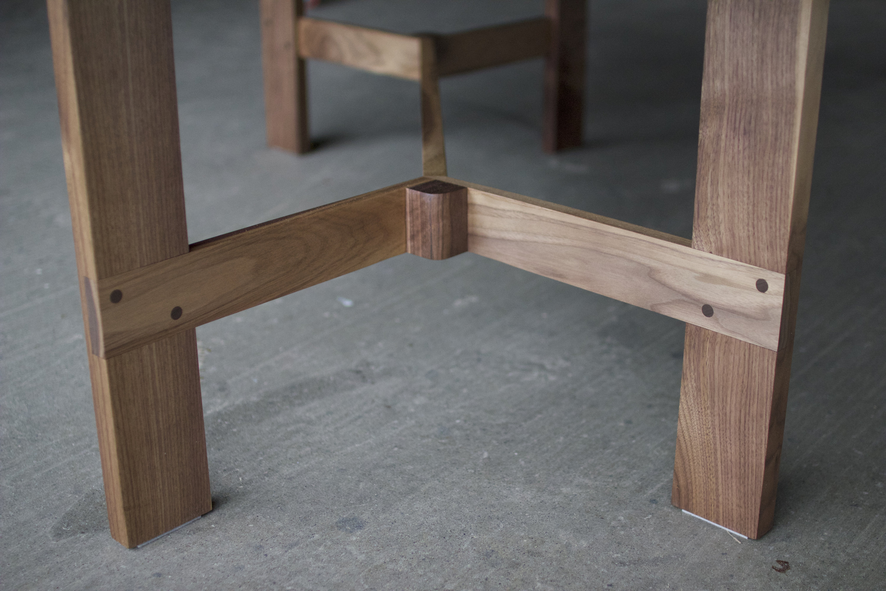 Timber-frame Dining Table Solid Walnut or White Oak, Organic Elevated ...