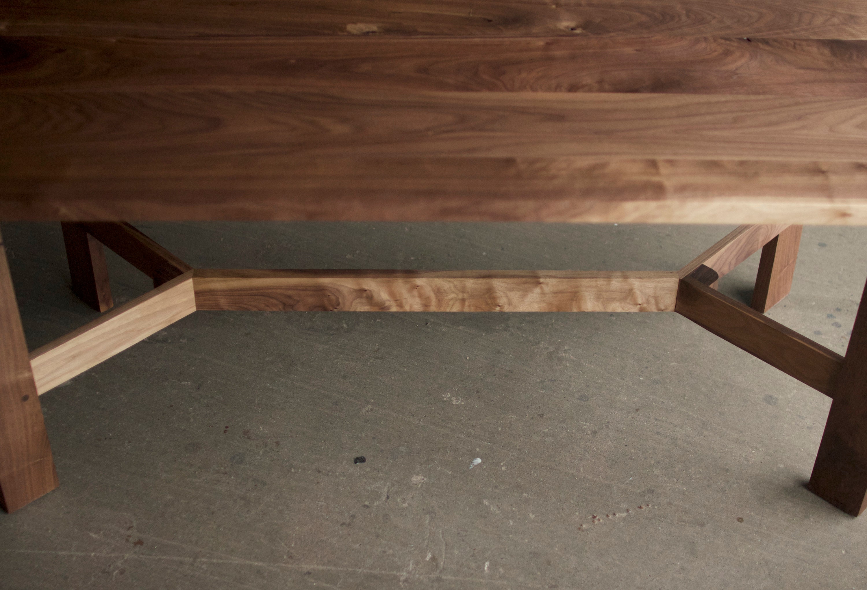 Timber-frame Dining Table Solid Walnut or White Oak, Organic Elevated ...