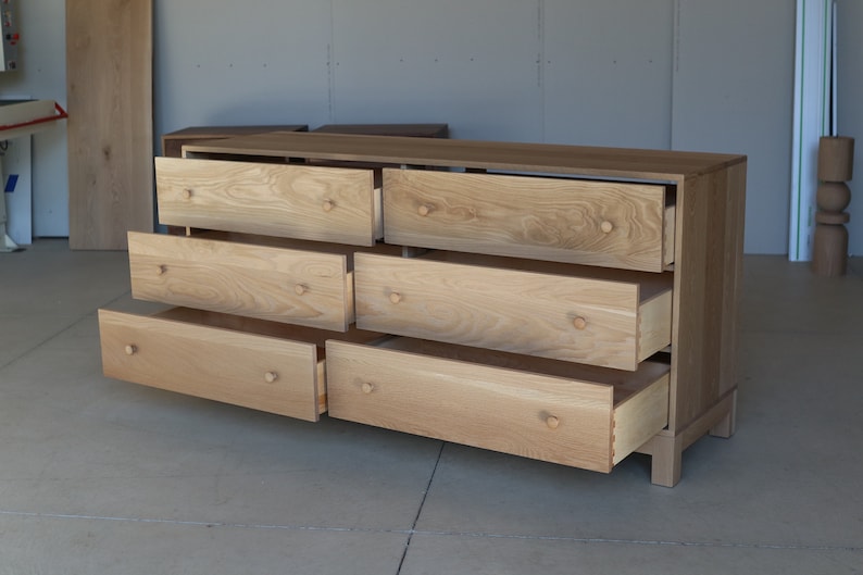 Solid White Oak Dresser Dovetailed Soft-close Drawers, Classic, Organic ...