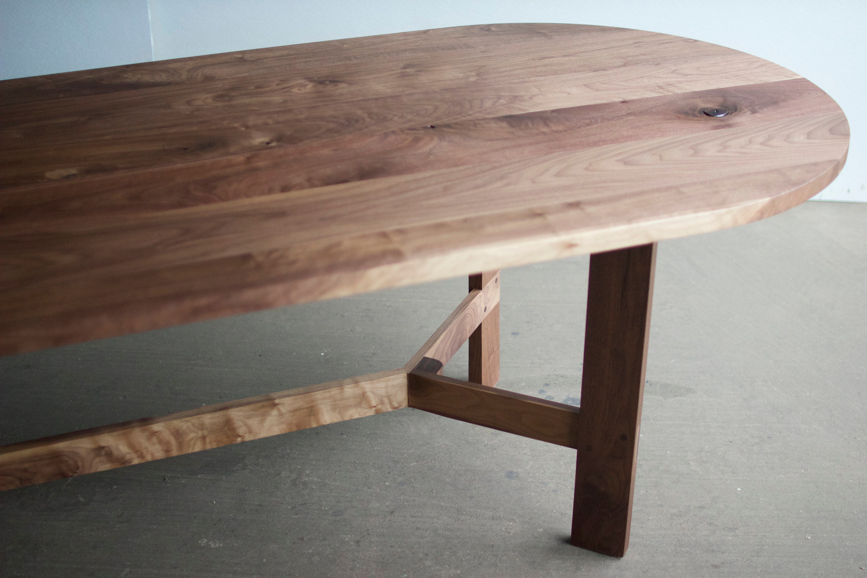 Timber-frame Dining Table Solid Walnut or White Oak, Organic Elevated ...