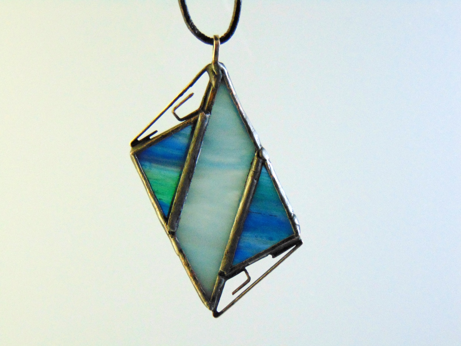 Stained Glass Jewelry Tiffany Necklace Contemporary Artistic Etsy