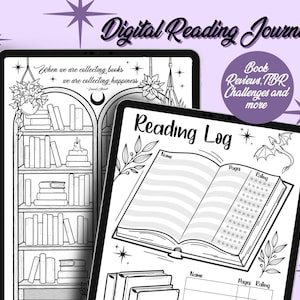 Digital/coloring Reading Journal II Book Journal II Library, Book ...
