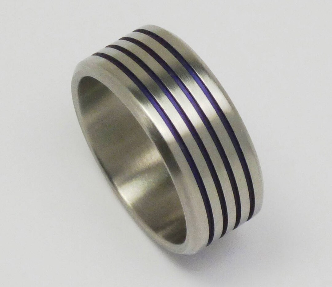 Anodized Titanium Ring. Titanium Band. Titanium Jewelry. Ring for Men ...