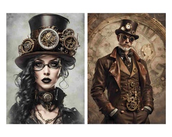 Sticky Rice Paper for Decoupage A3(each 7.87'x11.22') | Steampunk ...