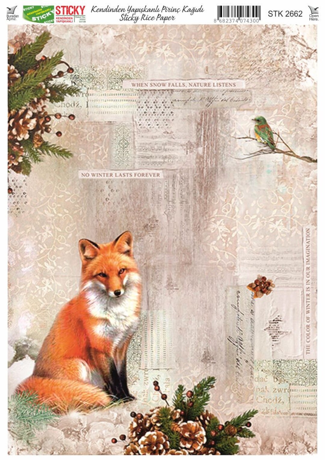 Decoupage Paper for Furniture | Rice Paper for Decoupage A3 | Sticky ...