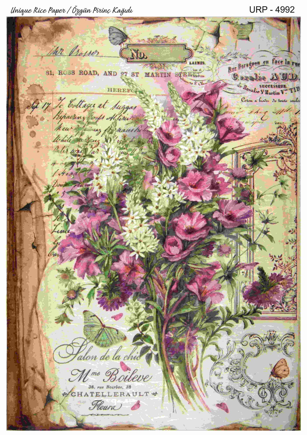 Rice Paper for Decoupage A3 | Sticky Mulberry Paper for Decoupage 16.53 ...