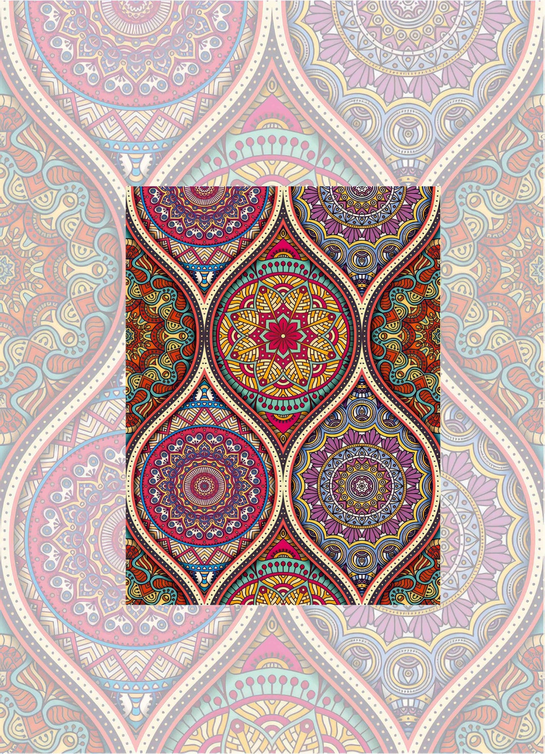 Rice Paper for Decoupage A3 | Medieval Tile Pattern Rice Paper 16.53 ...