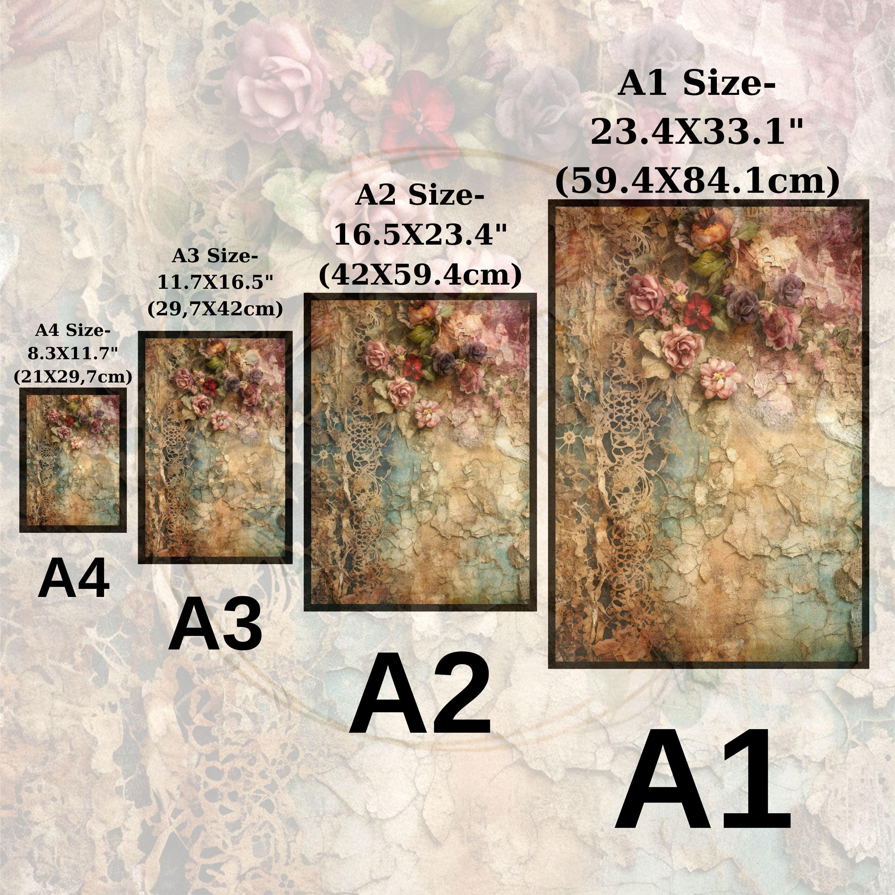 Rice Paper Decoupage | Large Size, Sticky With Floral Pattern for ...