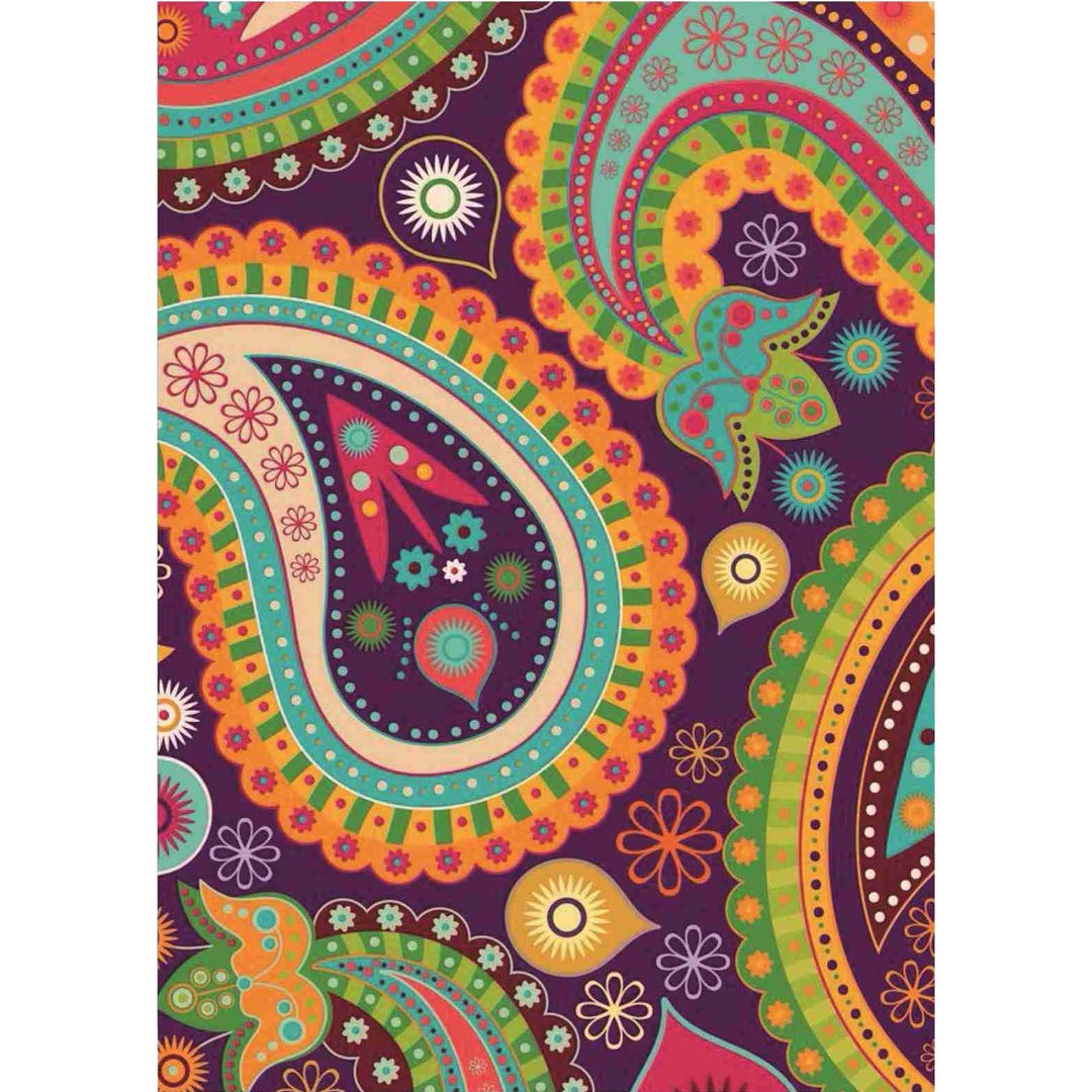 Sticky Rice Paper for Decoupage | Bohemian Paisley Pattern | Mulberry ...