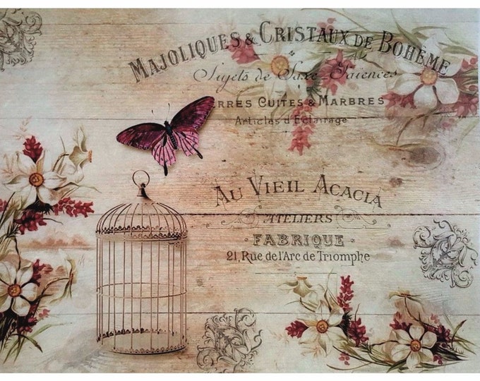 Rice Paper for Decoupage A3 Sticky Paper for Decoupage Washi &rice ...