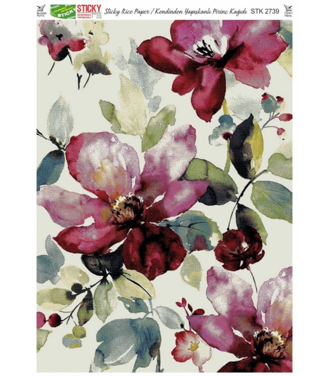 Rice Paper for Furniture Decoupage A3 Size | Sticky Mulberry Paper for ...