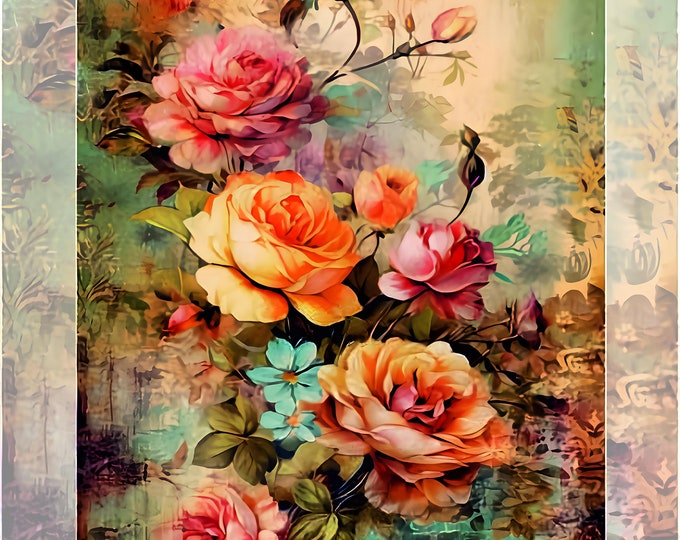 River - House - Watercolor - Decorative Decoupage Paper - Paper for ...