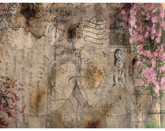 Rice Paper for Decoupage A3 Sticky Mulberry Paper for Decoupage 16.53 ...