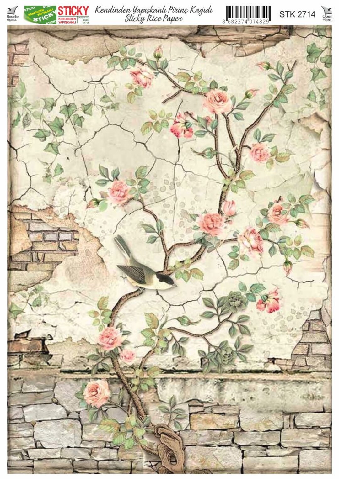 Decoupage Paper for Furniture | Rice Paper for Decoupage A3 | Sticky ...