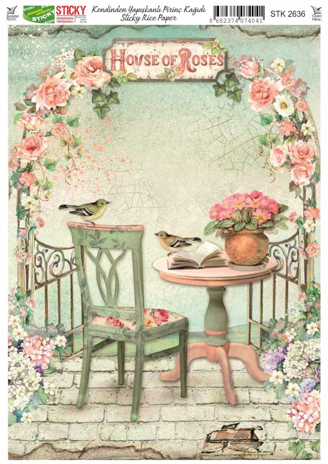 Rice Paper for Decoupage A3 | Sticky Mulberry Paper for Decoupage 16.53 ...