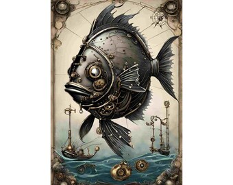 Sticky Rice Paper for Decoupage A3each 7.87'x11.22' Steampunk Pattern ...