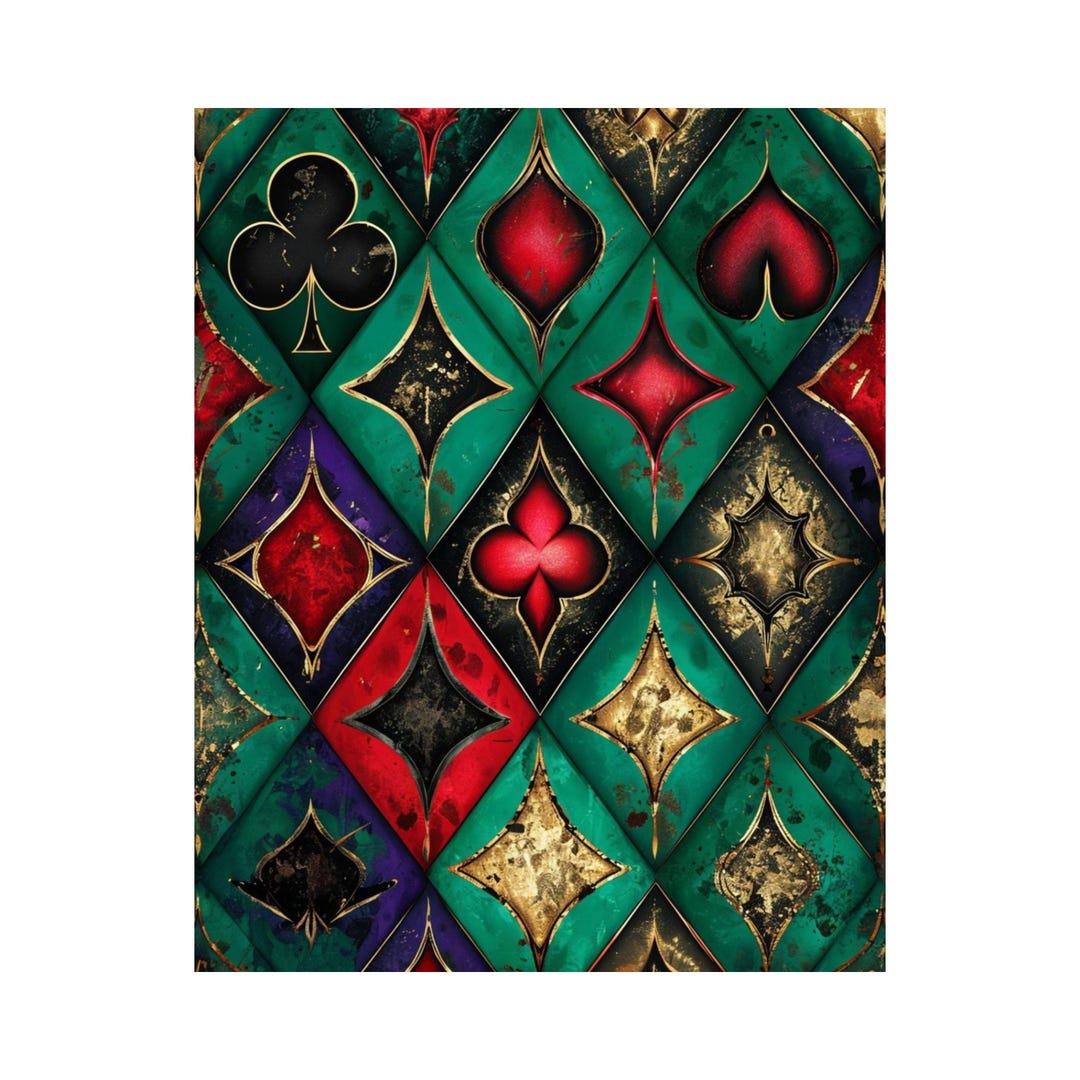 Rice Paper for Decoupage | Big Size Options - Playing Card Background ...