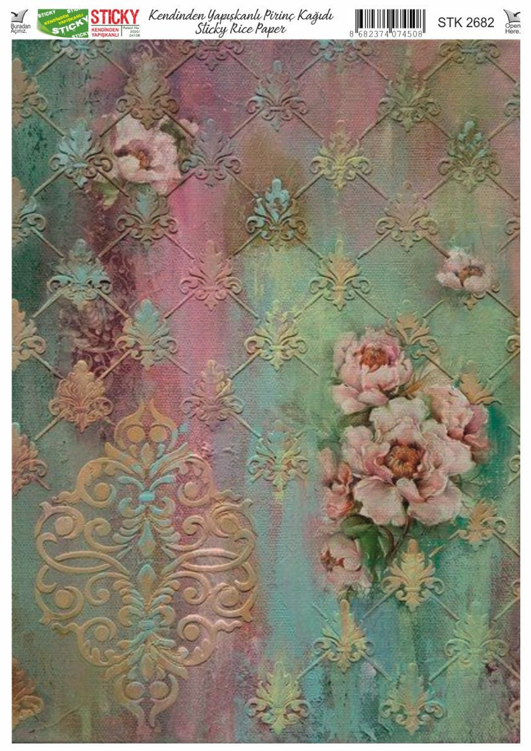 Rice Paper for Furniture Decoupage A3 Size Sticky Mulberry Paper for ...