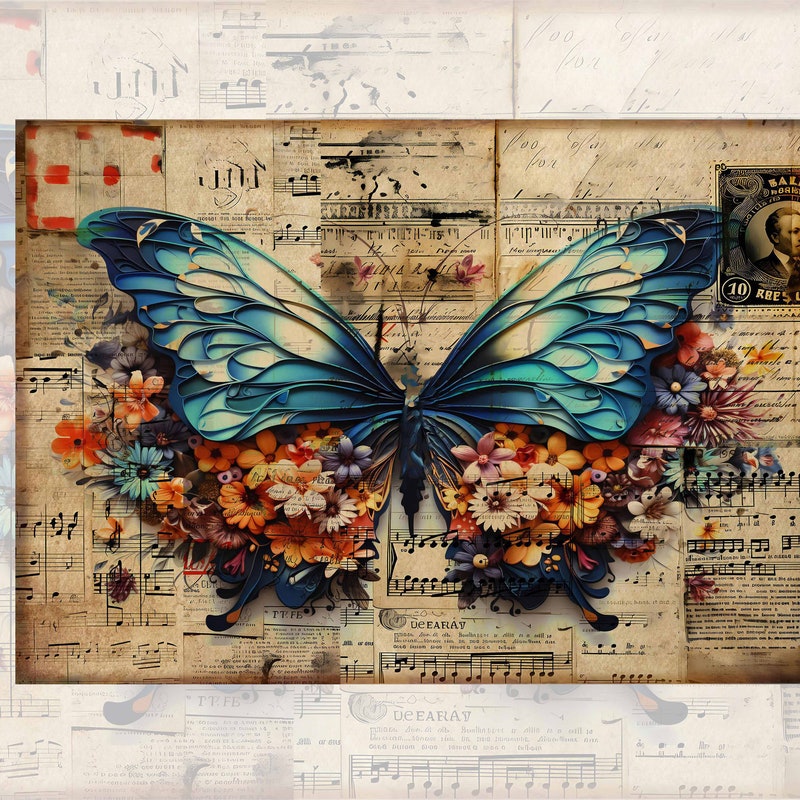 Decoupage Butterfly - Etsy