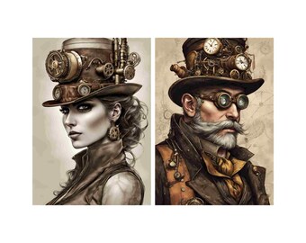 Sticky Rice Paper for Decoupage A3each 7.87'x11.22' Steampunk Pattern ...