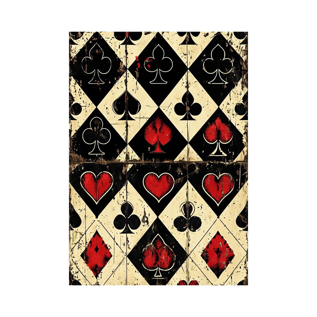 Decoupage Rice Paper: Aged Playing Card Pattern, Distressed Texture - Etsy