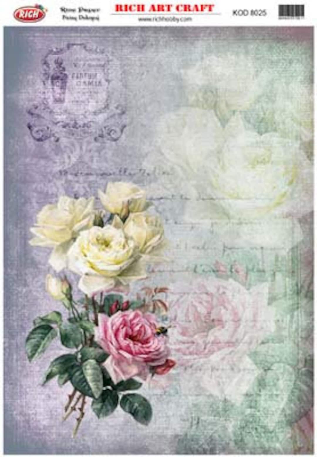 Rice Paper for Decoupage A3 Mulberry Paper for Decoupage - Etsy