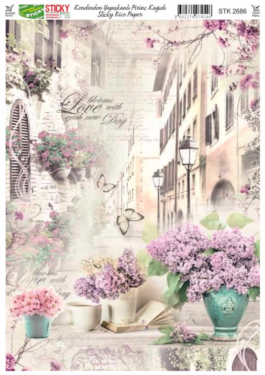 Rice Paper for Decoupage A3 | Sticky Mulberry Paper for Decoupage 16.53 ...