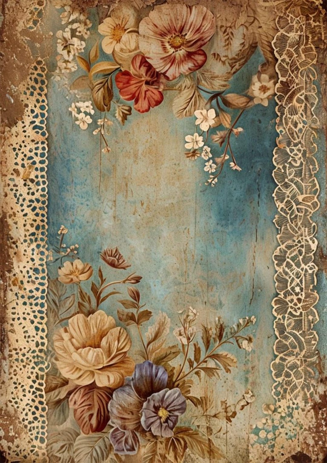 Rice Paper Decoupage | Large Size, Floral Pattern for Crafts, Home ...
