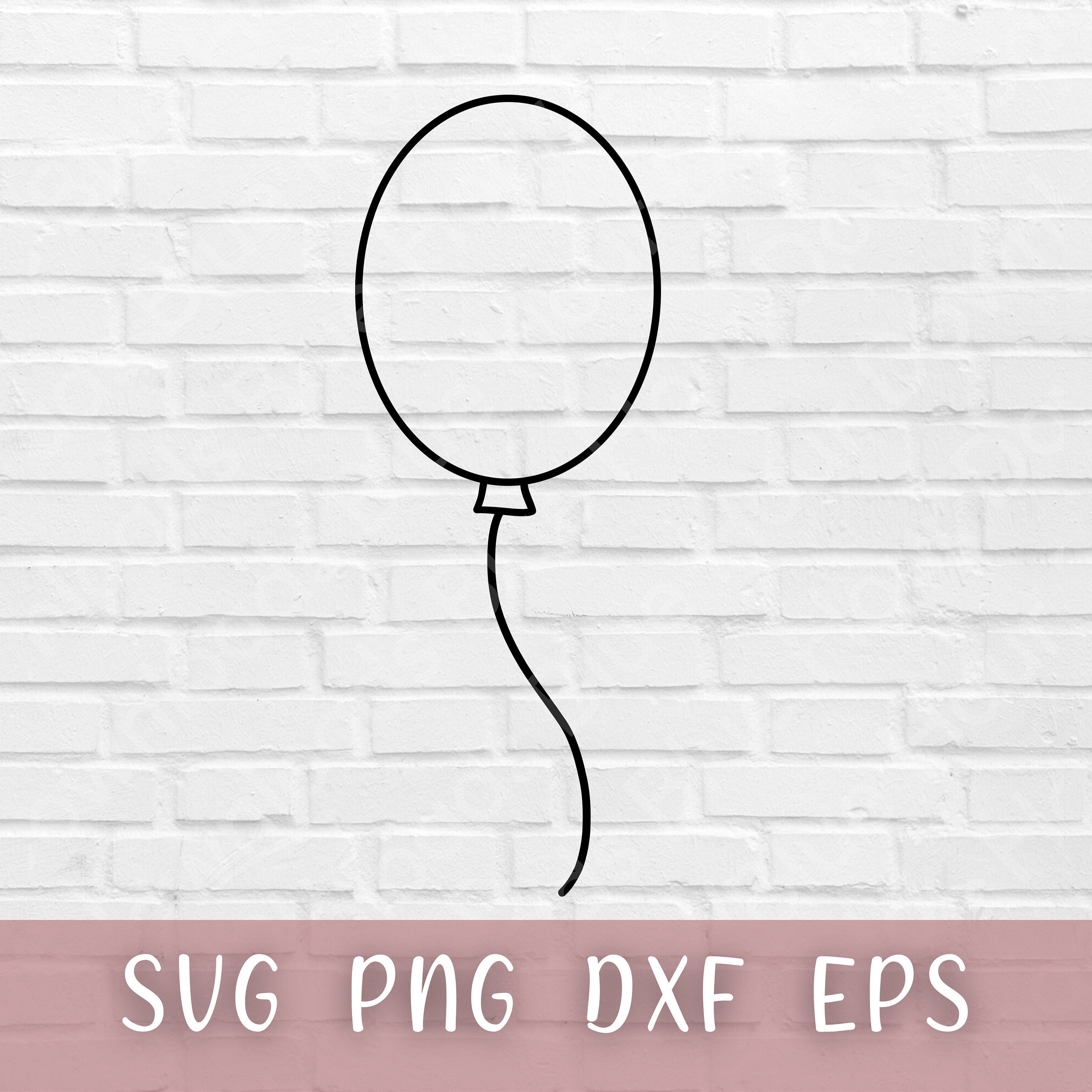 Balloon SVG, PNG, EPS, and Dxf Files, Instant Digital Download ...