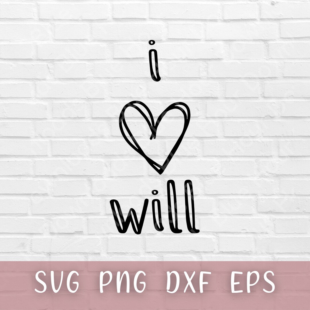 I Will SVG, PNG, EPS, Dxf Files, Instant Digital Download, I Do Svg ...