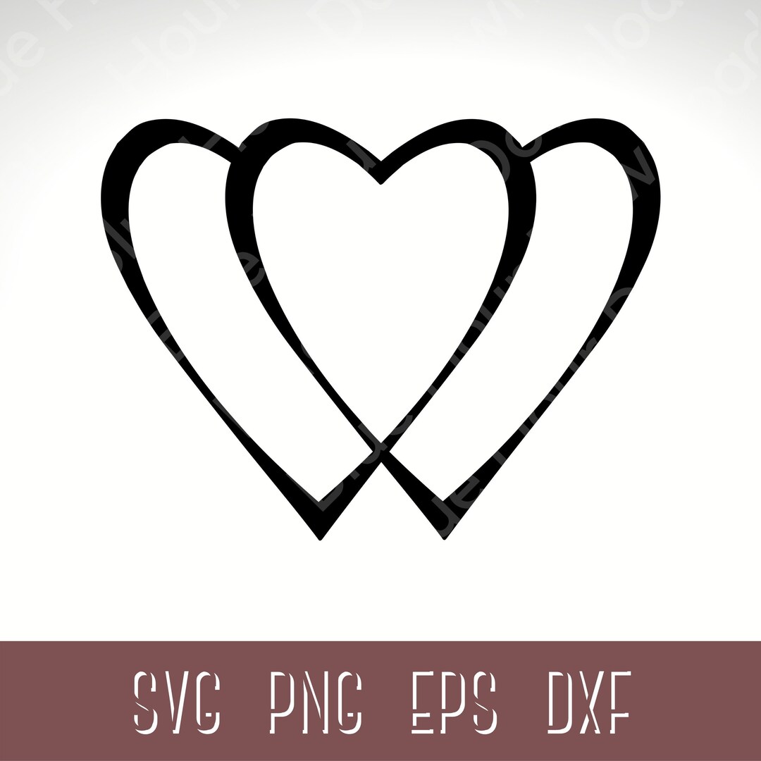 Triple Hearts, Instant Download, SVG, PNG, EPS, and Dxf Files Included ...
