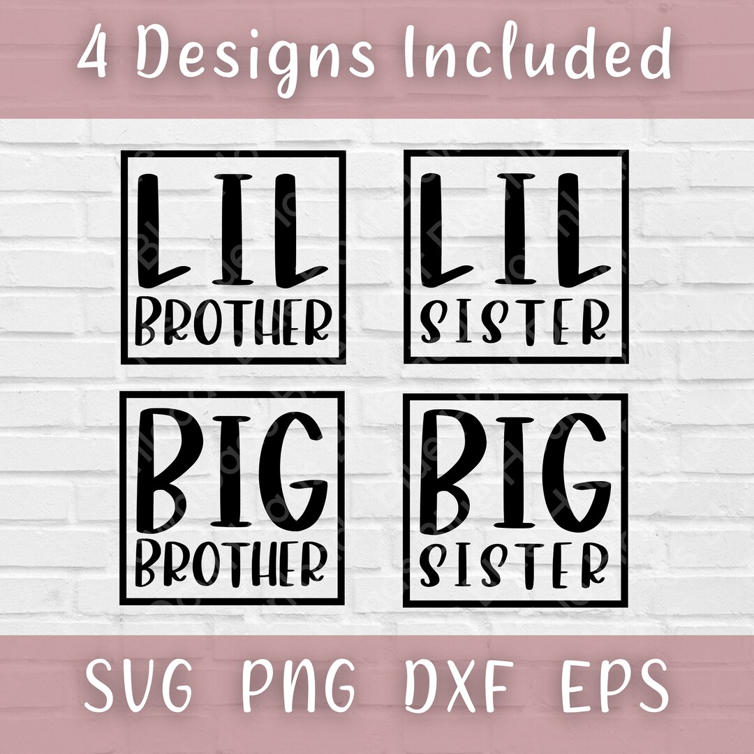 Paquete de hermanos SVG, PNG, EPS y dxf Files, descarga digital ...