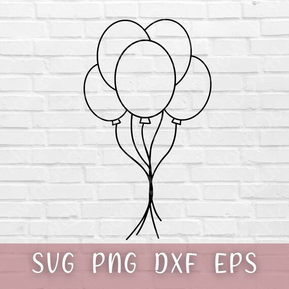 Balloons Bundle SVG PNG EPS and Dxf Files Instant Digital - Etsy