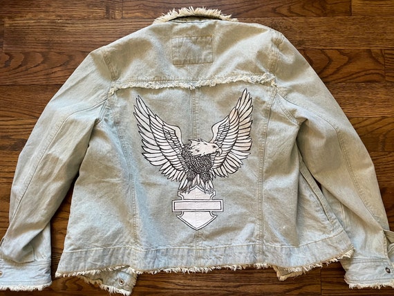 Harley Davidson Denim Jacket | Etsy