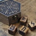 Norse Runes, Elder Futhark Divination Rune Dice, 4 Wooden Dice With 24 ...