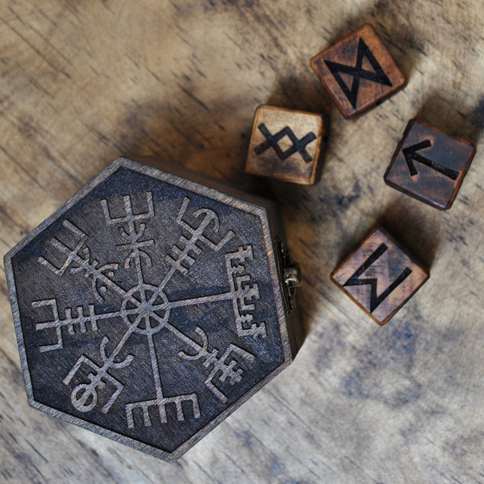 Norse Runes Elder Futhark Divination Runic Dice 4 Wooden - Etsy