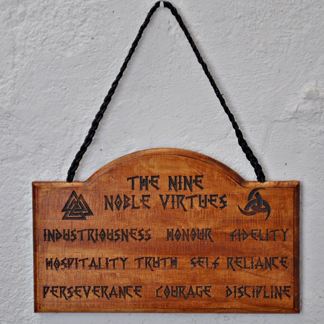 The Nine Noble Virtues of the Vikings, Odin's Horned Triskel and ...