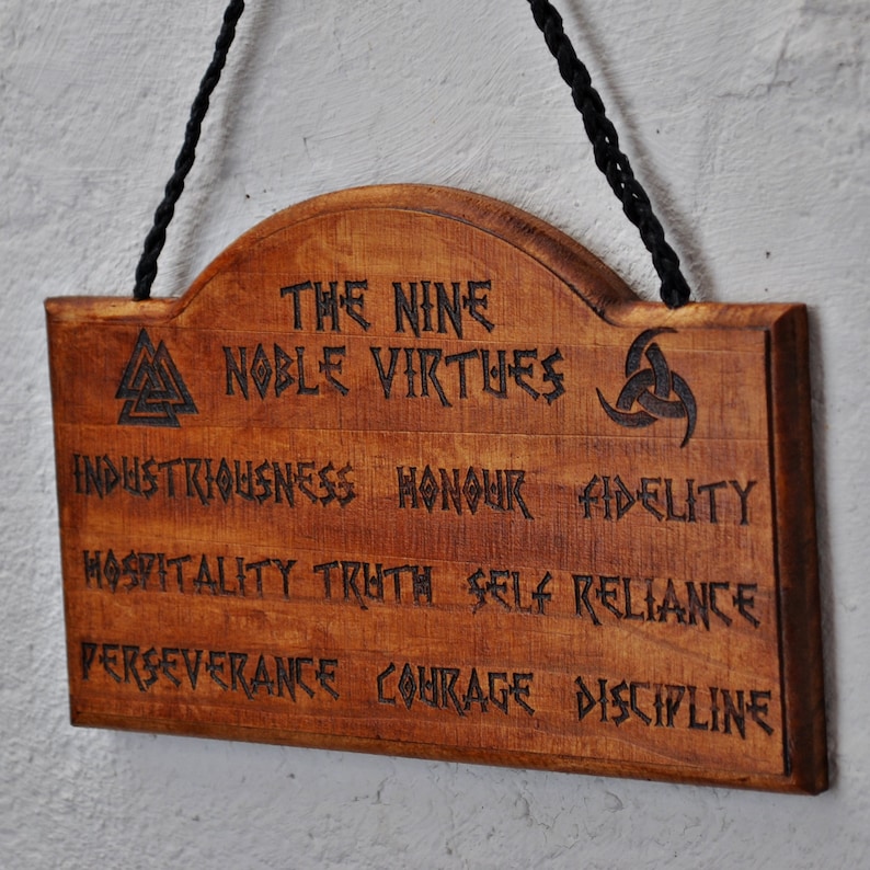 The Nine Noble Virtues of the Vikings, Odin's Horned Triskel and ...