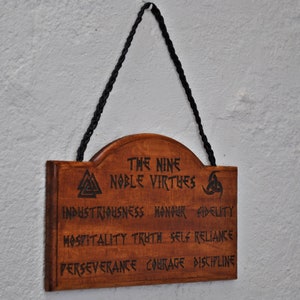 The Nine Noble Virtues of the Vikings, Odin's Horned Triskel and ...