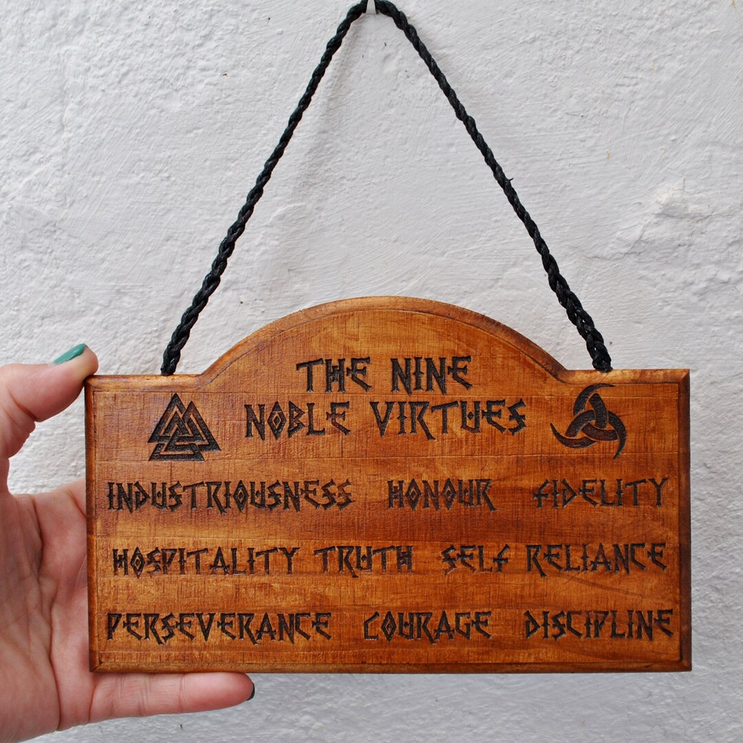 The Nine Noble Virtues of the Vikings, Odin's Horned Triskel and ...
