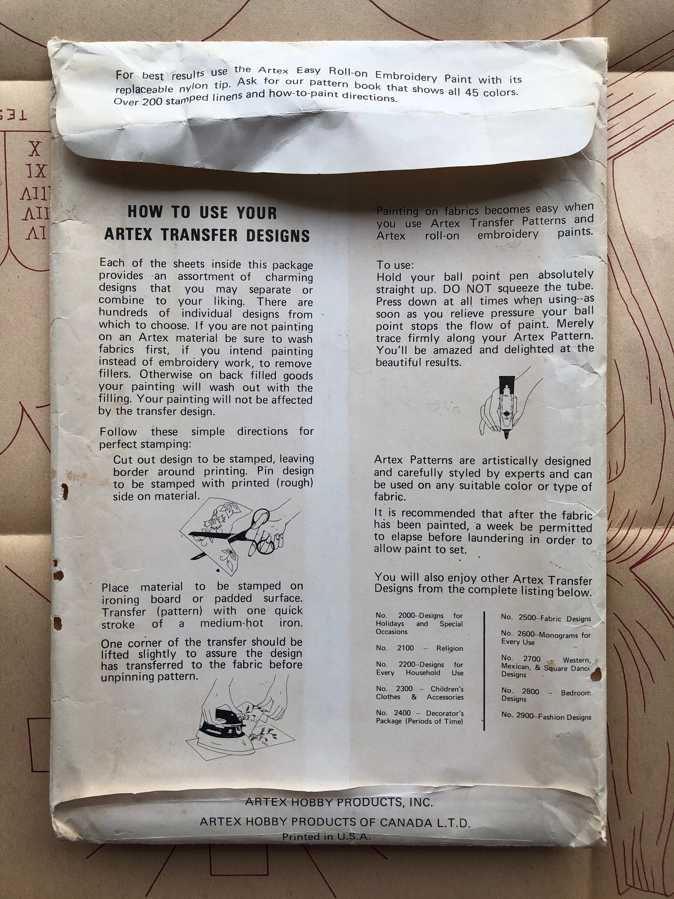 Artex Iron on Transfers for Embroidery Paint Pattern No. 2100 Religious ...