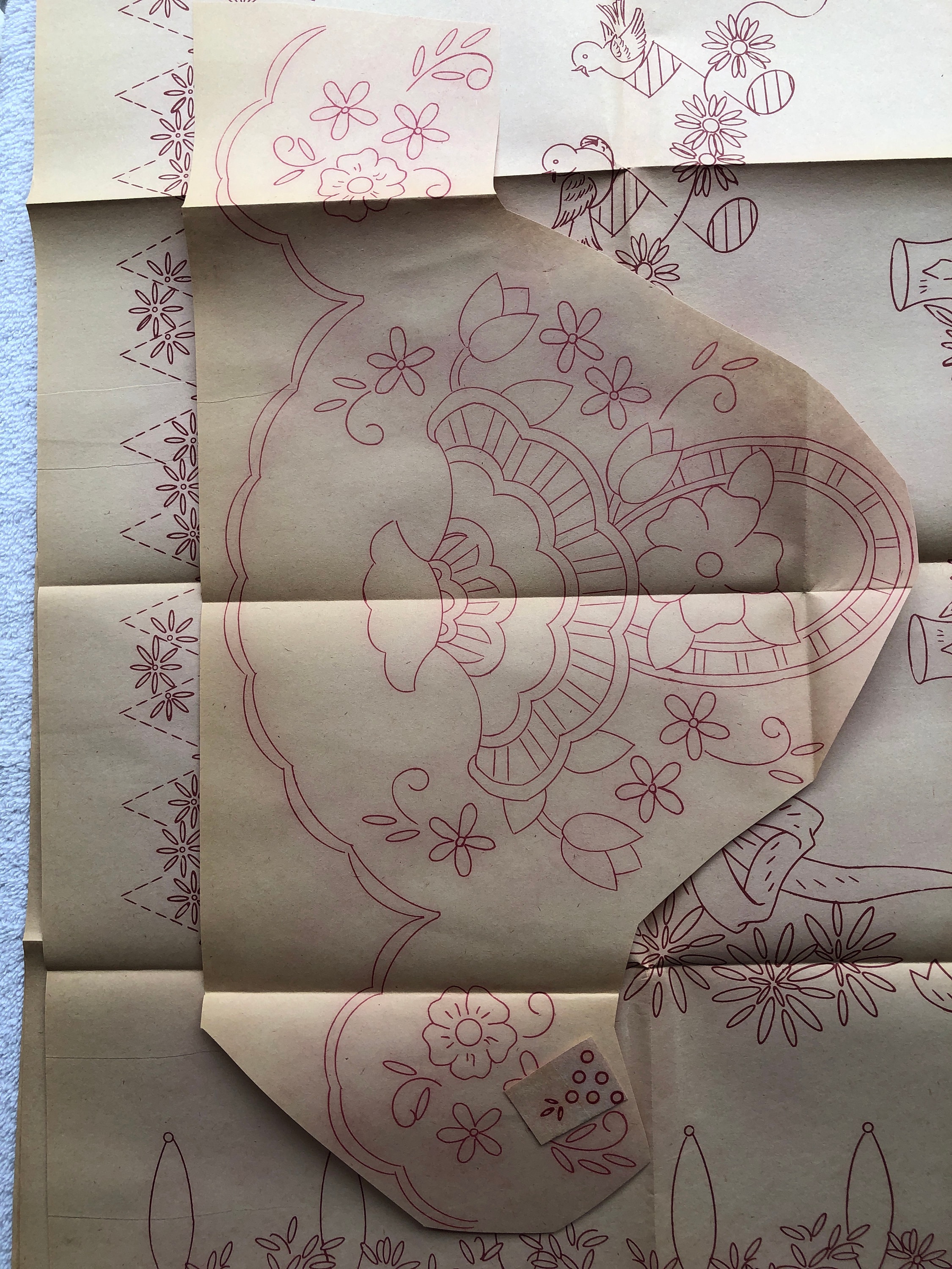 Artex Iron on Transfers for Embroidery Paint - Pattern No. 0238 Bedroom ...