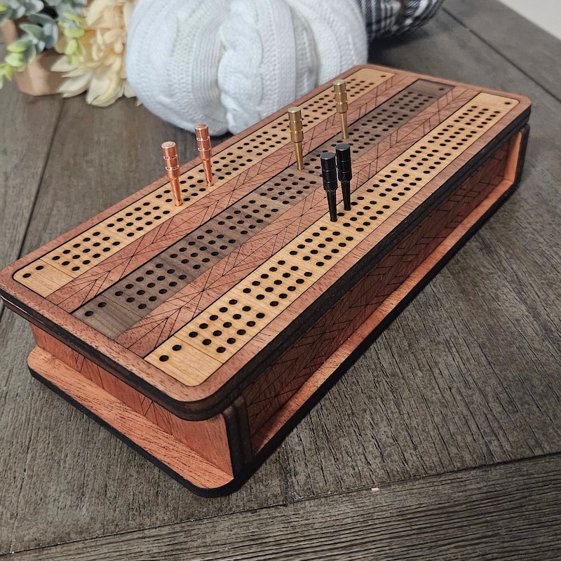 Travel Cribbage With Card Storage - Etsy