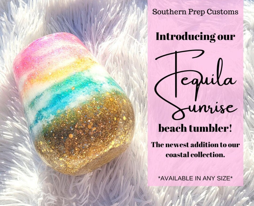 Sunrise Beach Tumbler, Gifts for Her, Valentines Gift, Bridesmaid Gift ...