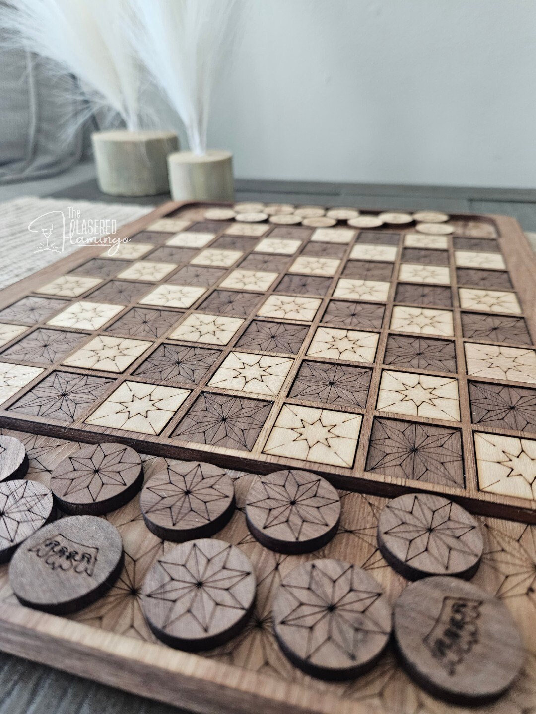 Handmade Heirloom Checkers Board, Grandparents Gift, Housewarming Gift ...