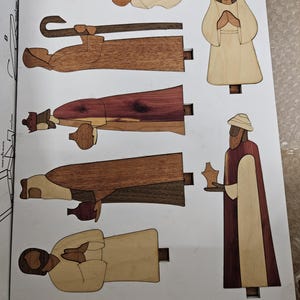 Large Rustic Heirloom Nativity Set, Handcrafted Wooden Christmas ...